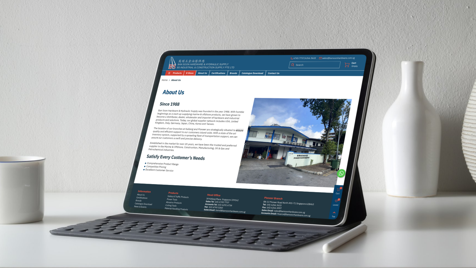 Web Design for Ban Soon Hardware Hydraulic Supply - eFusion