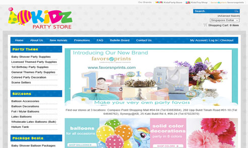 Web Development for Kidz Party Store - eFusion Technology